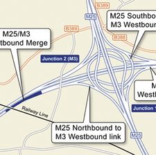 HA tests new road layout to ease M25-M3 jams