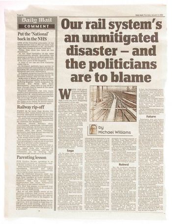 Angry editorials highly critical of rail network's managemen