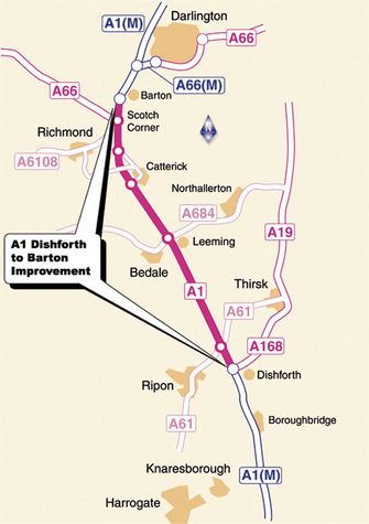 A1 Dishforth to Barton upgrade, North Yorkshire