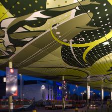 Giant mural brightens up Poole Station