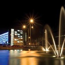 Cardiff's Waterside car park makes a very big splash