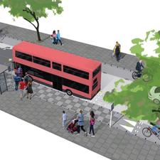 Light segregation for cycle lanes on North London A road