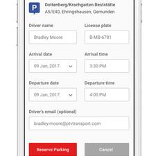 PTV adds pre-booking to HGV parking app